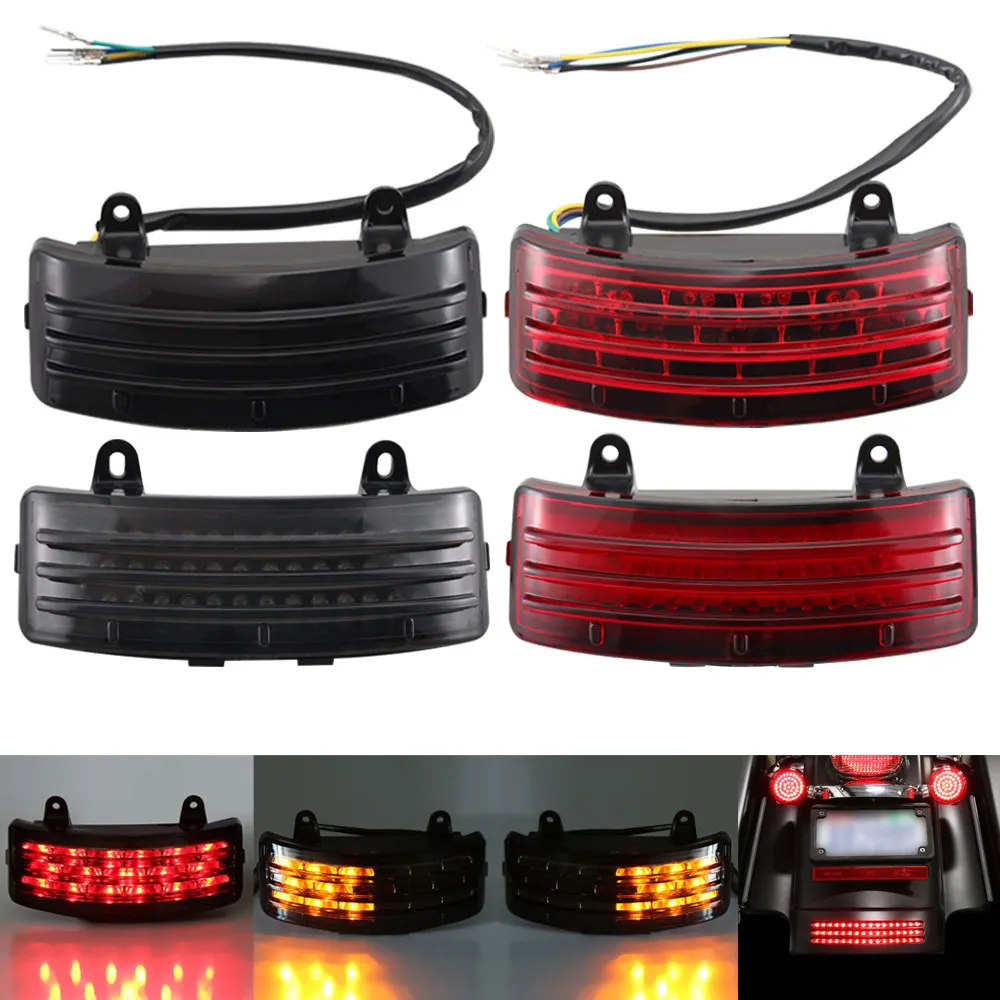 Fender Tip Light Tri-Bar LED Rear Tail Brake Lights Fit For Harley ...