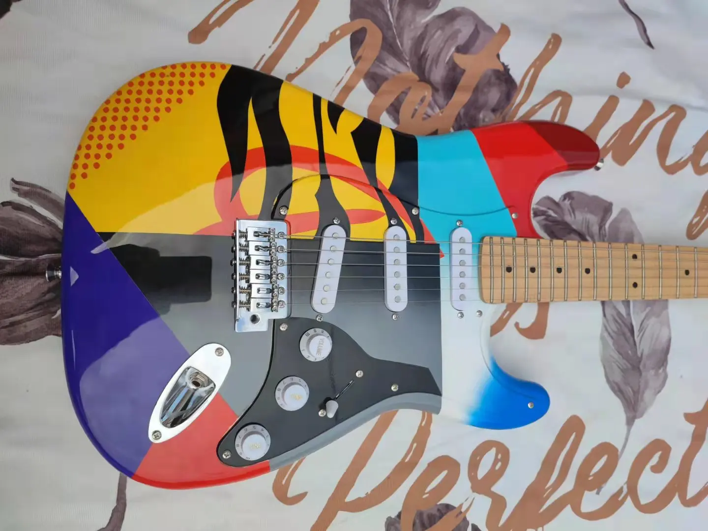 Color-star-bar-six-string-electric-guitar-our-shop-can-customize-any ...