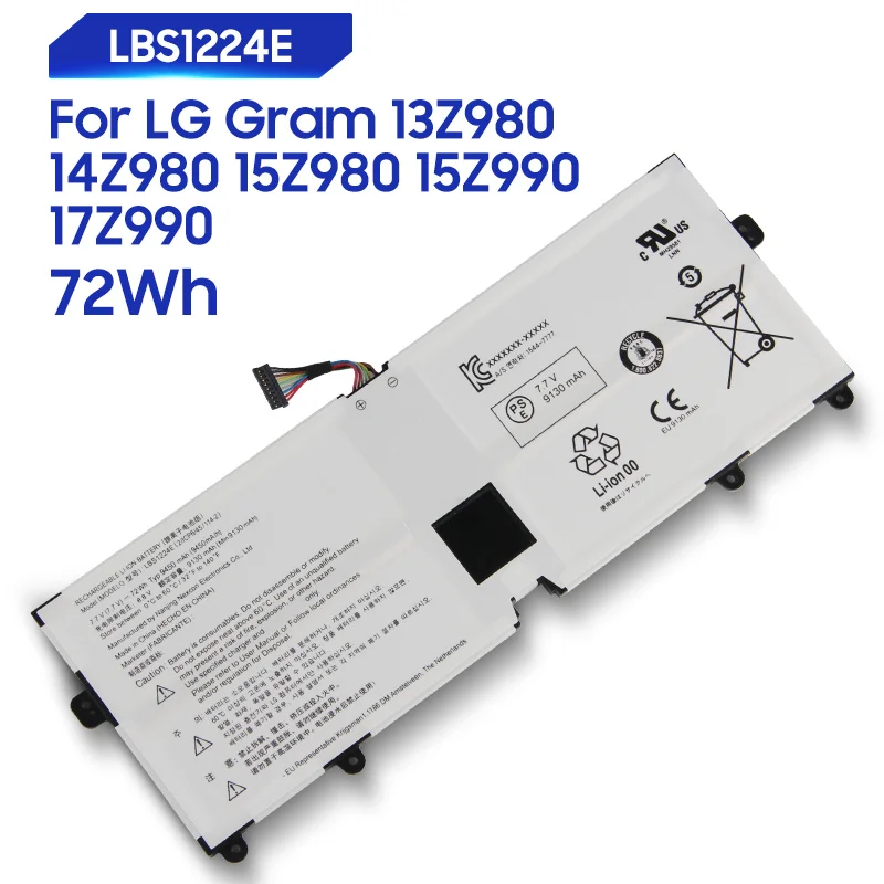 정품 교체용 배터리, LG 그램 13Z980 15Z980 15Z990 14Z980 17Z990 LBS1224E, 72Wh|휴대폰 ...