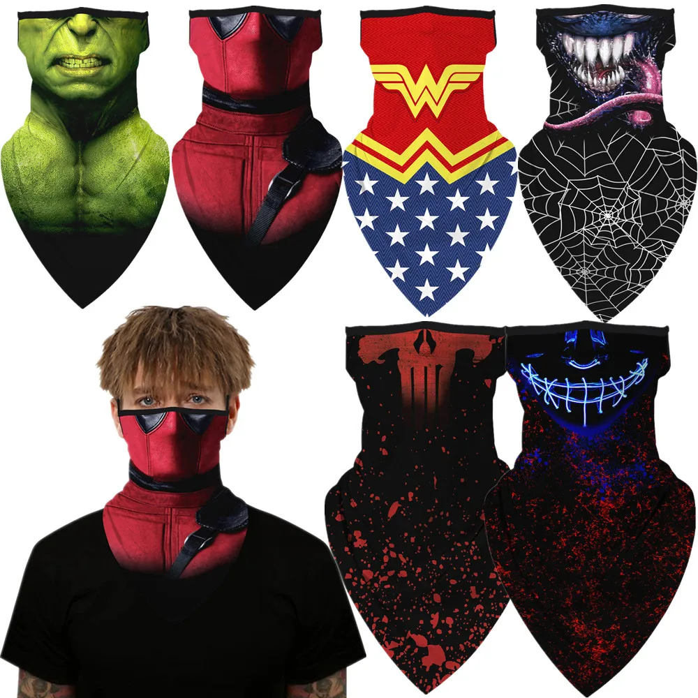 Superhero Bruce Banner Wilson Diana Neck Scarf Cosplay Mask ...
