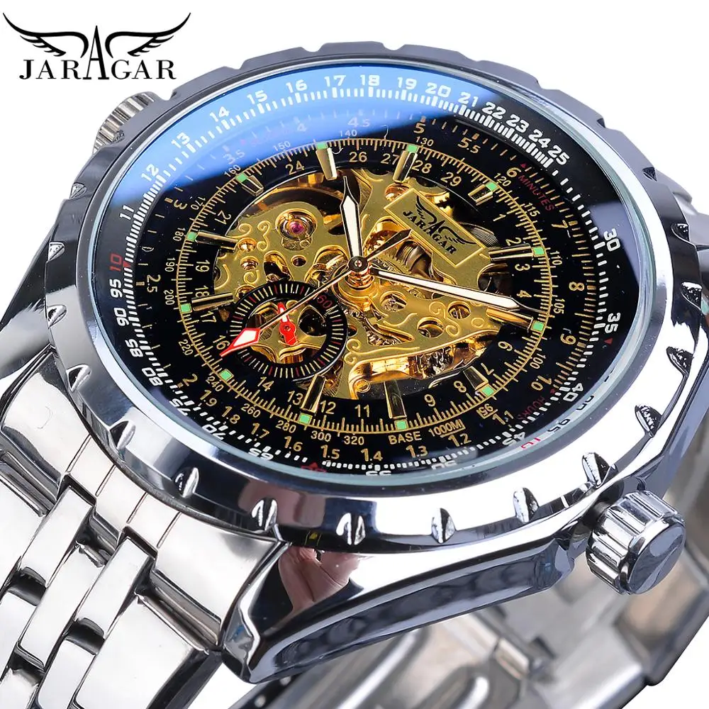 Jaragar Fashion Mechanical Mens Watch Luminous Hands Sport Man ...