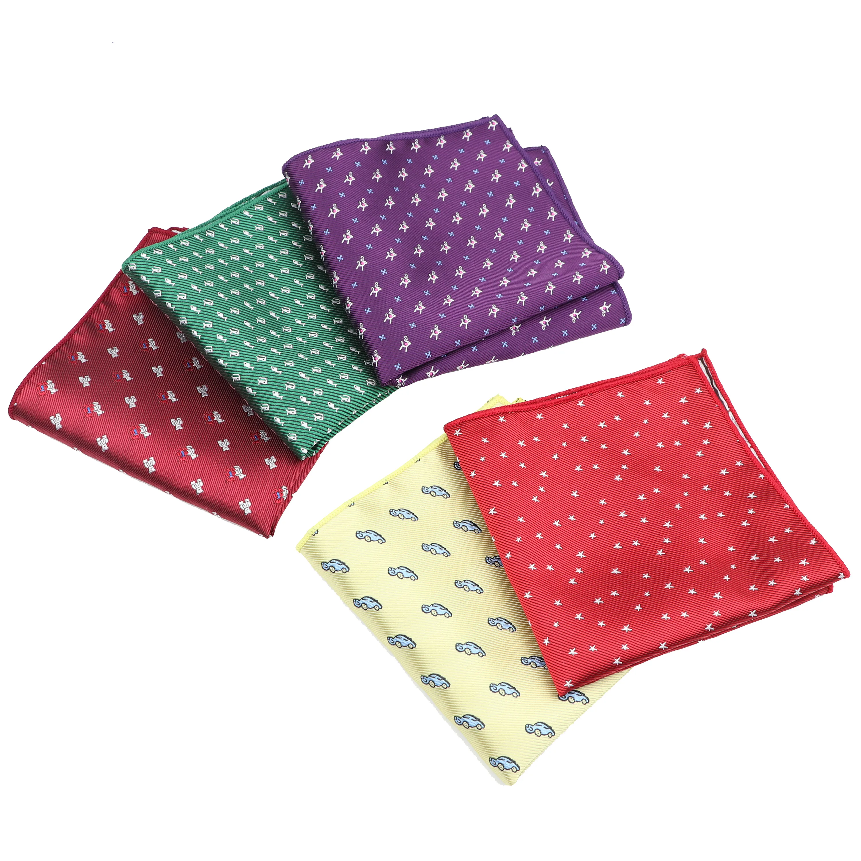 Cartoon Polyester Handkerchief Car Bear Star Lovely Hankie Mens Pocket ...