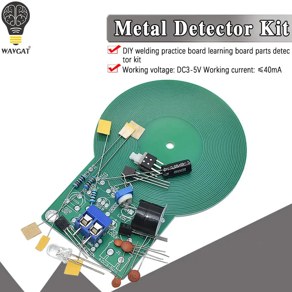 DIY Kit Metal Detector Kit Electronic Kit DC 3V 5V 60mm Non contact ...
