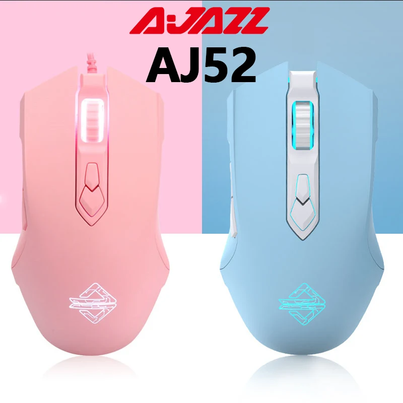 Ajazz Aj52 Ergonomic Wired Computer Mouse 7 Buttons 2500dpi Rgb Backlit ...