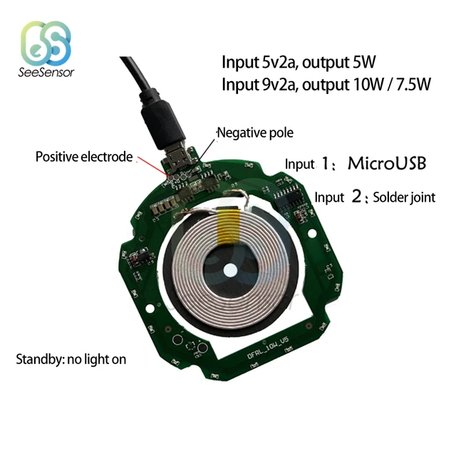 10W 15W QI Fast Wireless Charger PCBA Module Transmitter Circuit Board ...