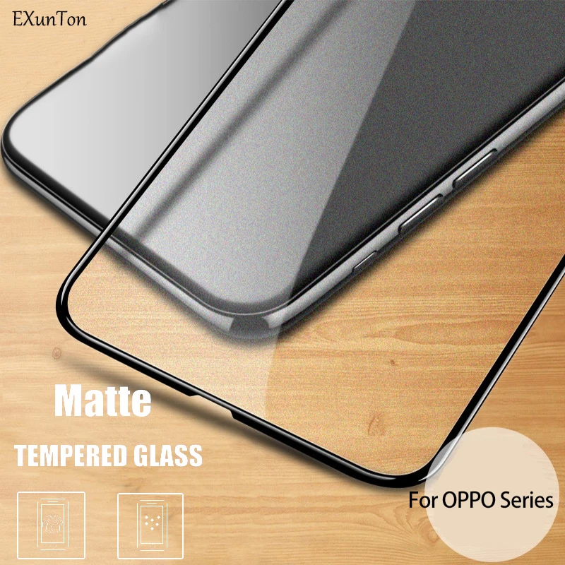 Full Cover Matte Tempered Glass for OPPO RENO Z 6.4" 6.6" Frosted ...