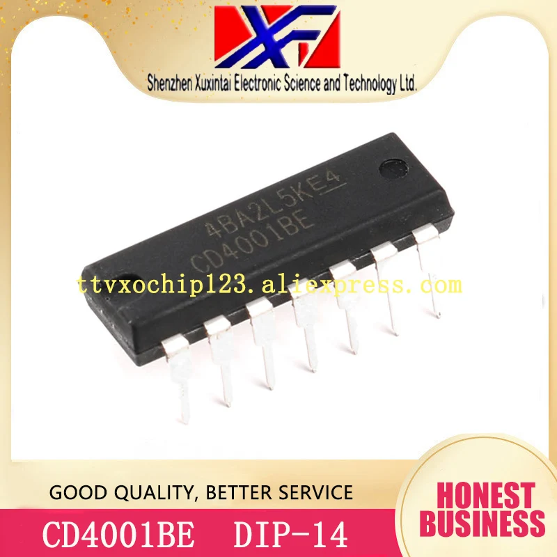 50Pcs/Lot CD4001BE CD4001 DIP 4 IC GATE NOR 4CH 2 INP 14DIP|Relays| - AliExpress