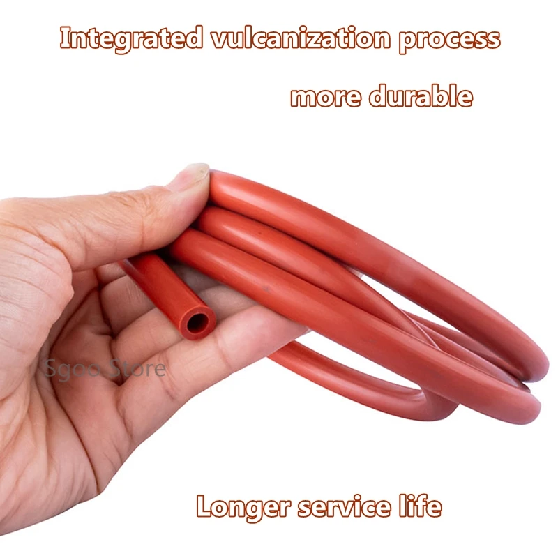 1m I.d 3~10-38mm Hi-quality Rust Red Silicone Hose Flexible Silica Gel ...