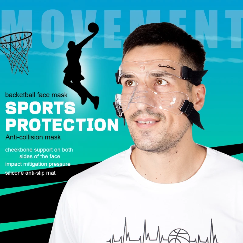 Nose Guard Face Shield Protective Sports Helmet With Adjustable Elastic ...