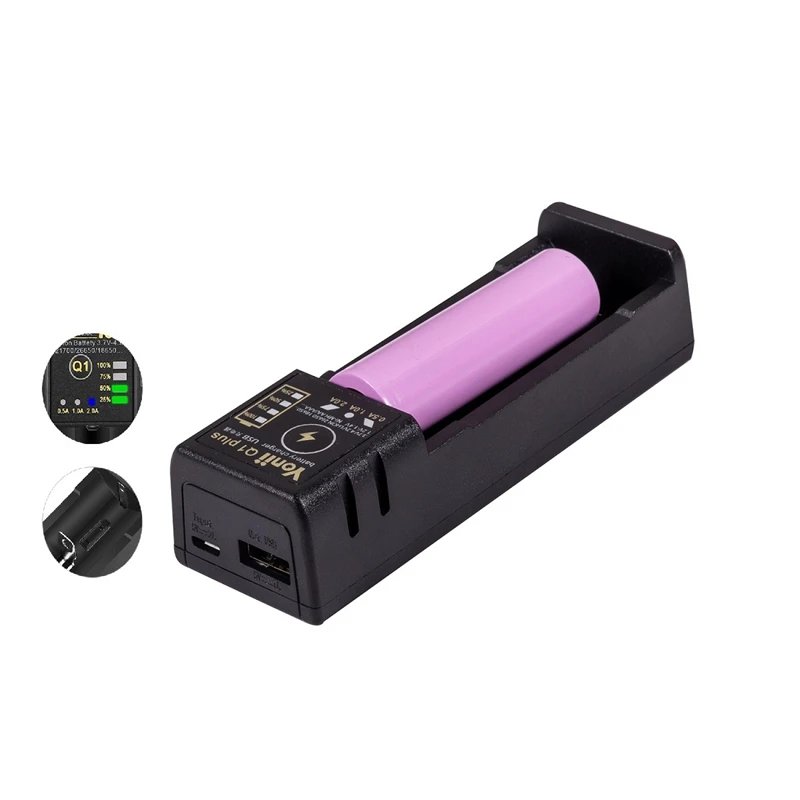 1*18650 & 21700 배터리 충전기 변환기 상자 DIY 리튬 배터리 충전기 상자 변환기 실린더 AAAA & AAA ...