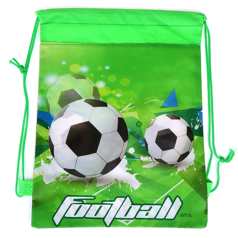 1PCS-School-Backpacks-Fashion-Green-Football-Drawstring-Bags-Kids-Boy ...