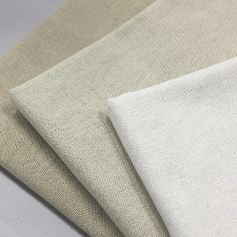 100*160cm Natural Linen Fabric For Needle Embroidery Patchwork Costura ...
