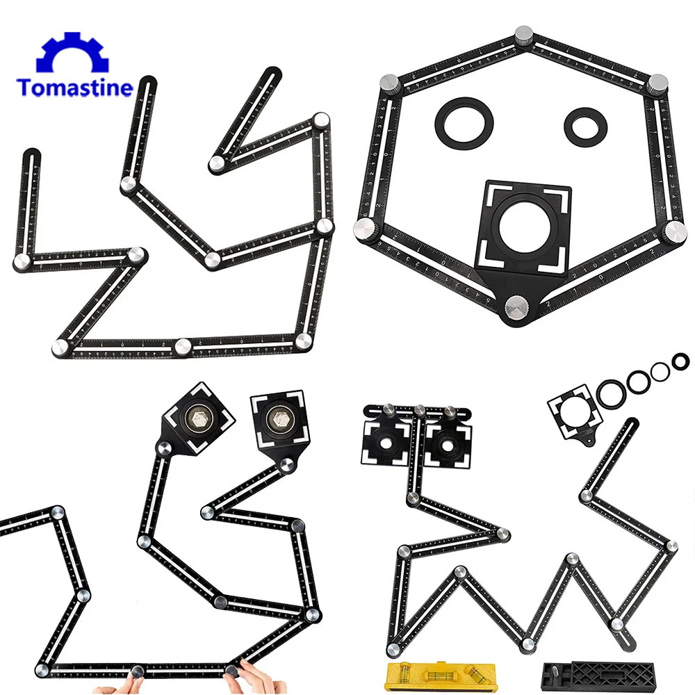 6-12-Folding-Ruler-Tile-Hole-Locator-Adjustable-Tool-Masonry-Glass ...
