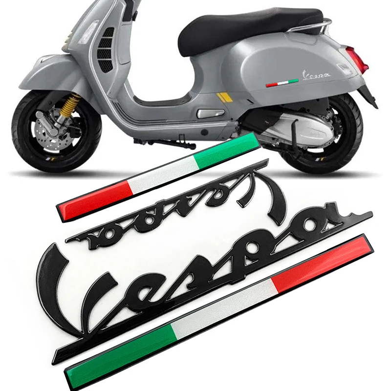 3D Motorcycle Decal Stickers For Vespa Emblem Stickers Decal GTS GTV LX ...