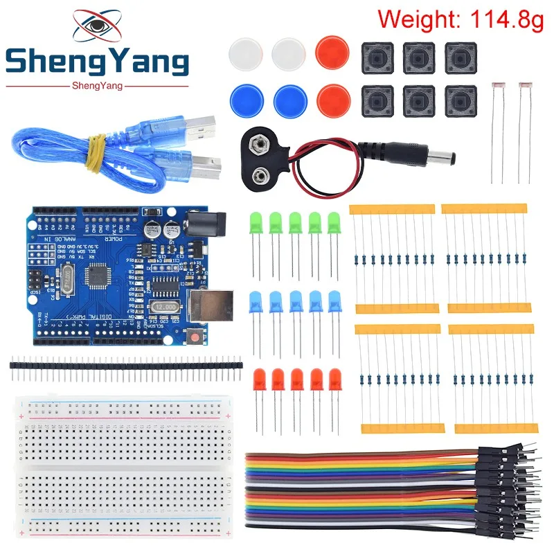 TZT-Starter-Kit-para-UNO-R3-Mini-Breadboard-Jumper-LED-Bot-o-Fio-para ...