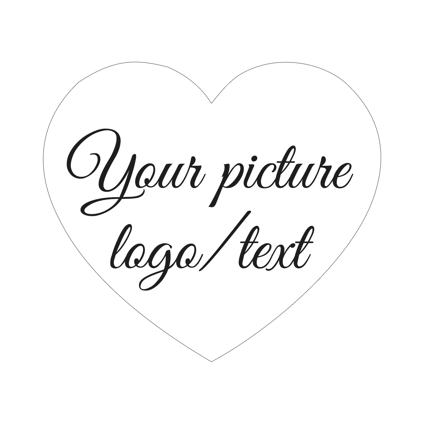 96pcs Heart-shaped Stickers Customized Boxes Tags Your Text Logo ...