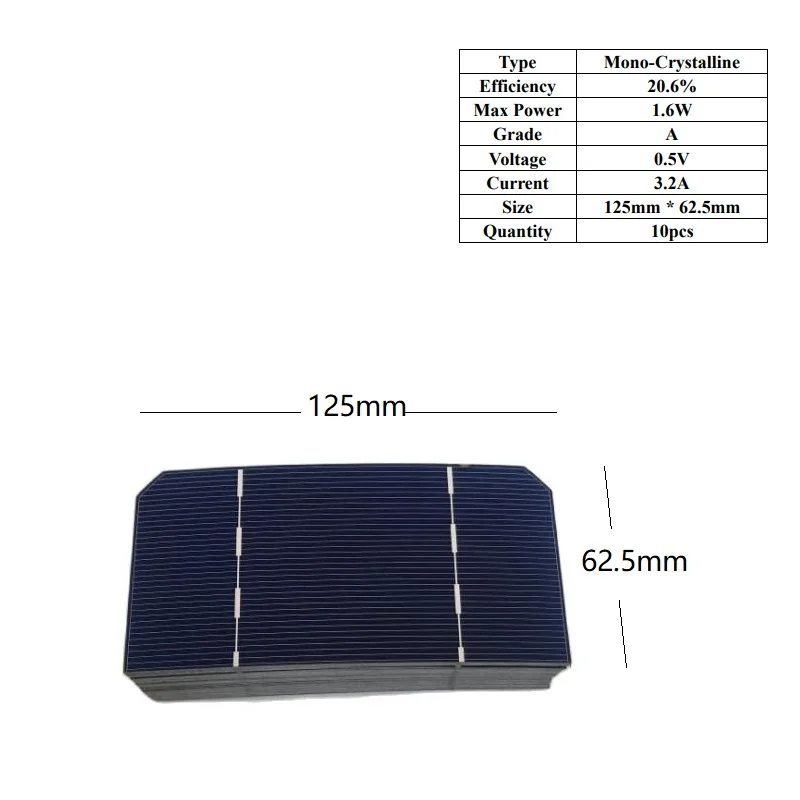 DIY 100W Monocrystalline Solar Panel kits 72pcs Solar Cells + Enought Tabbing wire Busbar Wire ...