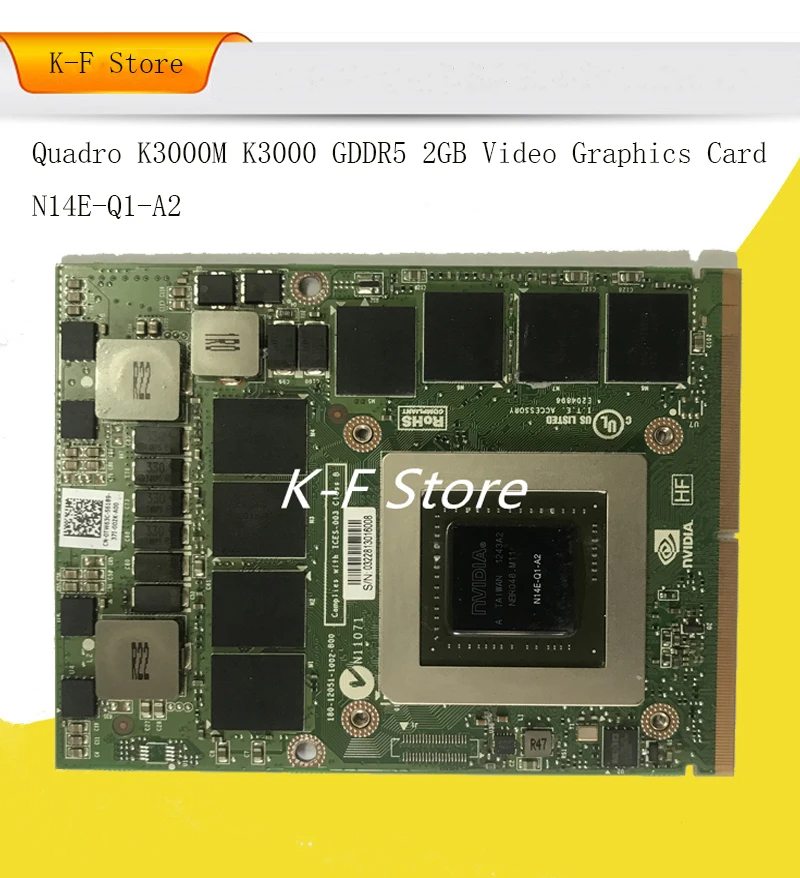 Tarjeta gráfica de vídeo K3000M K3000 GDDR5, 2GB, N14E Q1 A2 con ...