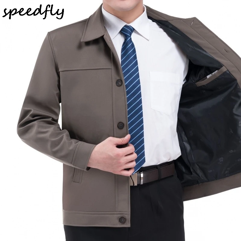 Middle aged and older men's father coat male spring middle aged jacket ...