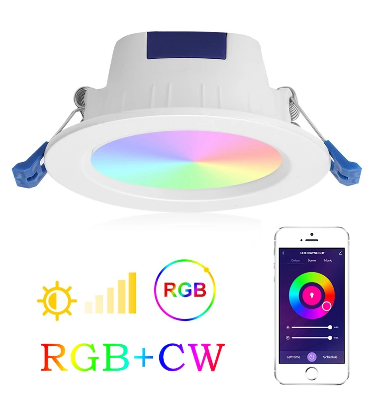 Tuya Zigbee 3.0 Downlight RGBCW Smart Downlight Voice Remote Control ...