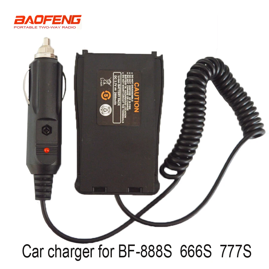 Car Charger Battery Eliminator Adapter Dc 12v For Two Way Radio Bf 888s Baofeng Portable Walkie ...