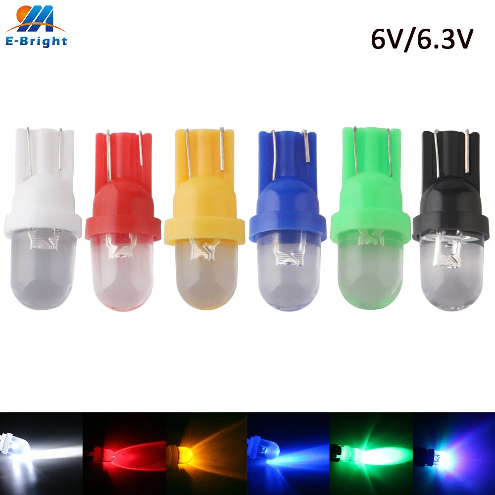 10pcs 6 Volt Led Bulb Pinball R Lens T10 W5W 2825 158 192 168 194 ...