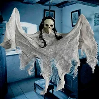Spooky Halloween Hanging Skull Ghost: Haunted House