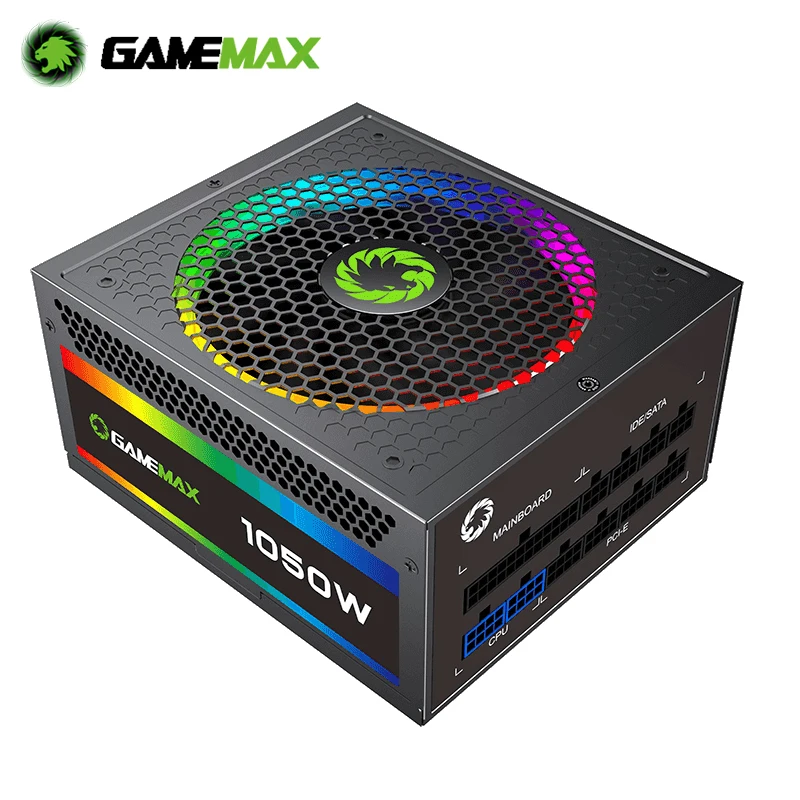 Gamemax fonte de alimentação 1050w totalmente modular 80 + certificado ...