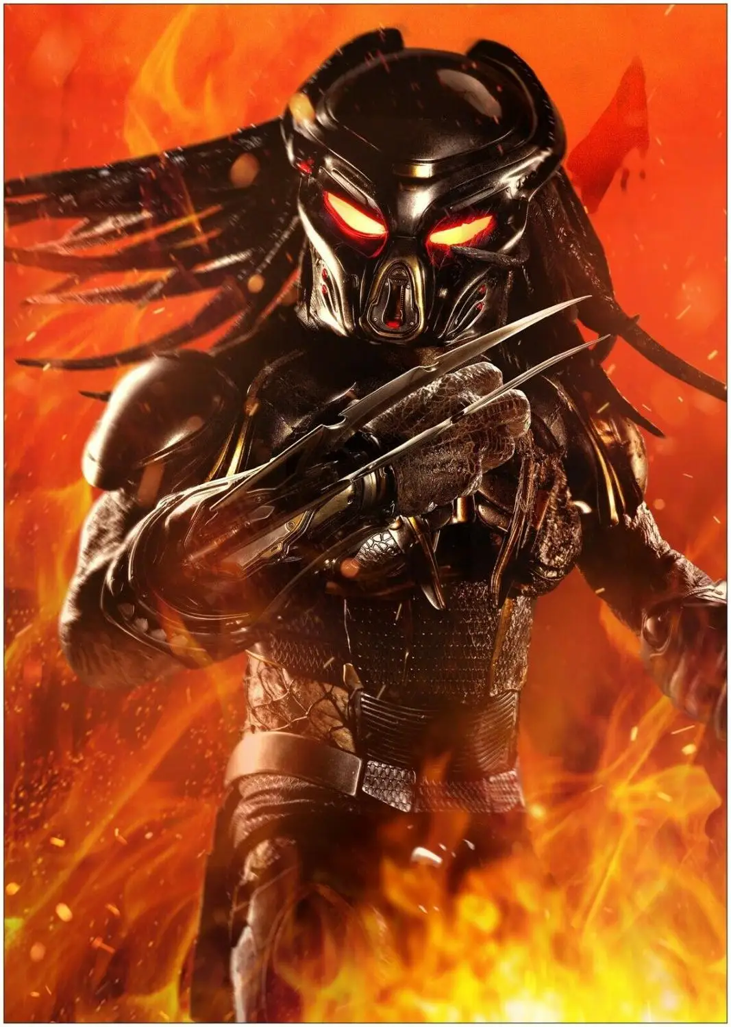 Predator Movie Art พิมพ์ผ้าไหมโปสเตอร์ Home Wall Decor|การระบายสีและการ ...