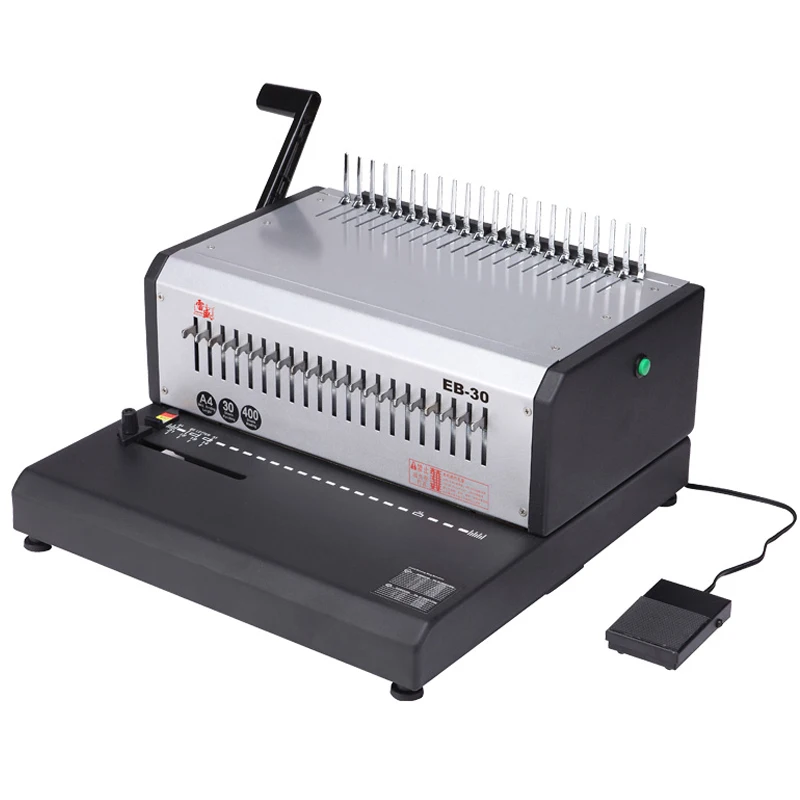 electric comb binding machine EB-30 A4 size punching machine 21holes rubber ring clips dual-use ...