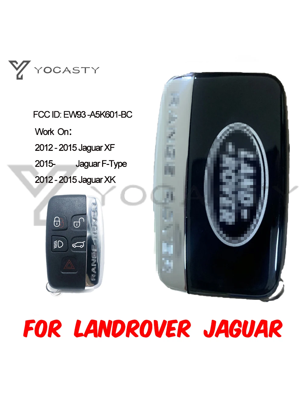 YOCASTY Button SMART Car Key REMOTE Case Shell 433 MHz Fob For JAGUAR F ...