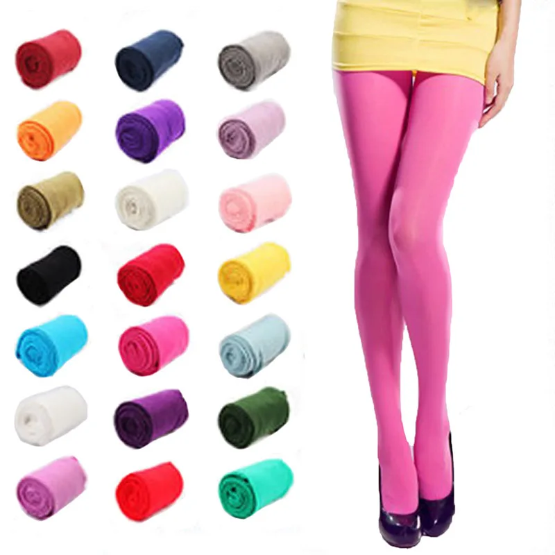 Sexy-Women-Opaque-Footed-Tights-Pantyhose-Thin-Collant-Female-Candy ...