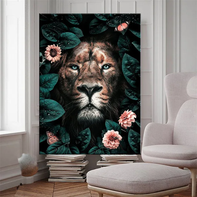 Wild Jungle Animal Paintings Printed on Canvas • CanvasPaintArt