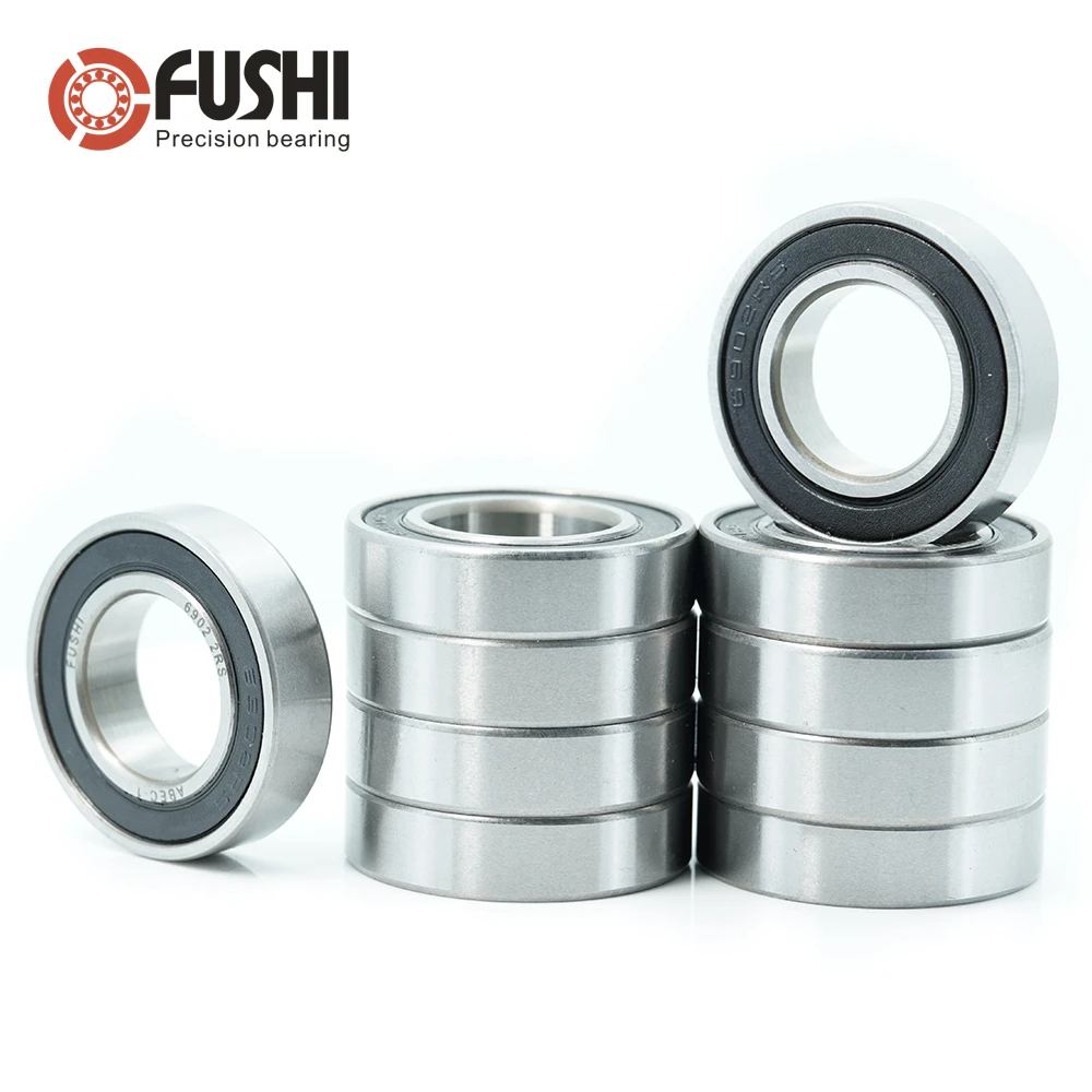 6902 2RS Bearing ABEC 1 10Pcs 15x28x7 mm Metric Thin Section Ball ...