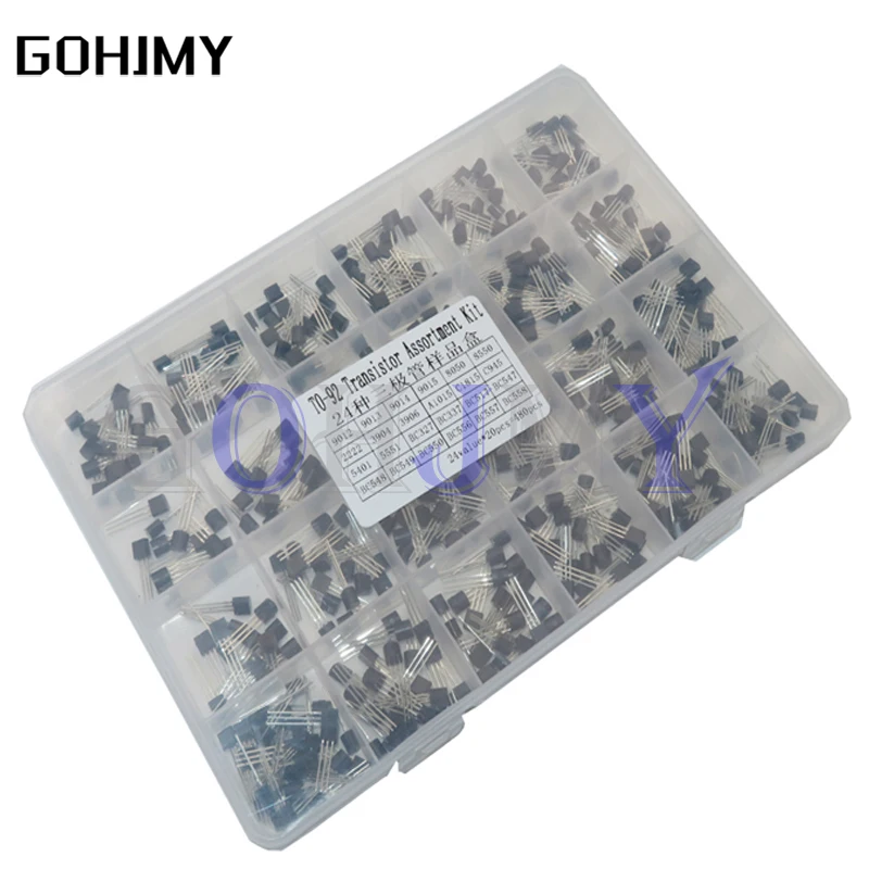 24Values-TO-92-Transistor-Assortment-Assorted-Kit-BC327-BC337-BC517-BC547-BC548-BC549-2N2222 ...
