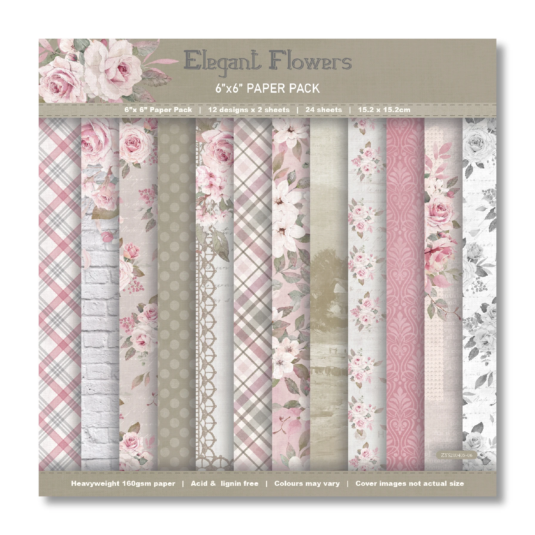Elagant-flower-style-Scrapbooking-paper-pack-of-24-sheets-handmade ...