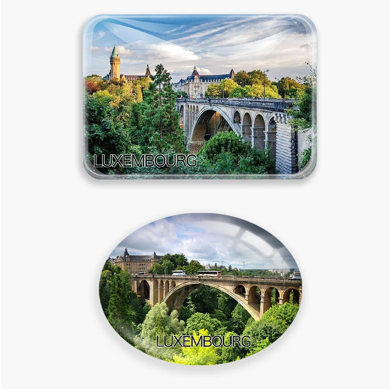 European Luxembourg Landmark World Travel fridge magnets Souvenir glass ...