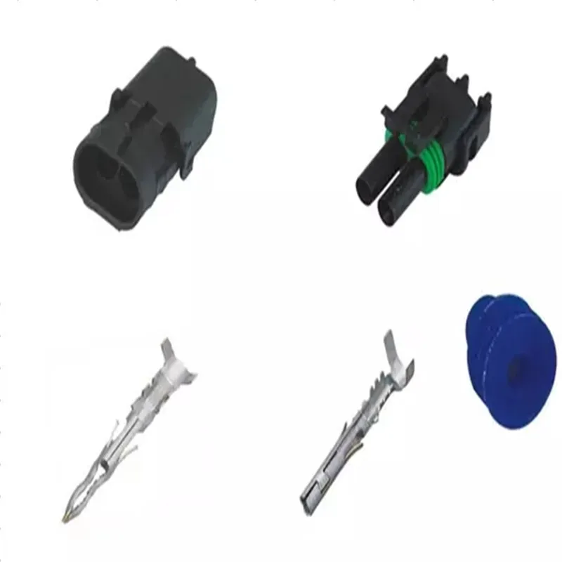 500SETS-DJ3021Y-2-5-11-21-2-5mm-2Pin-AMP-Car-Electrical-Wire-Connectors ...