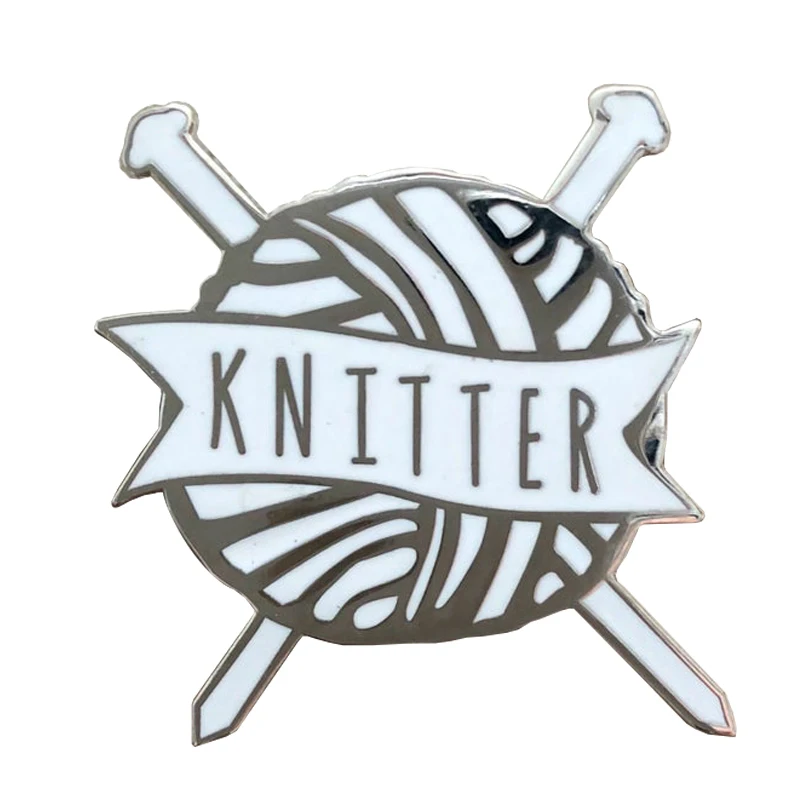 Knitter Knitting Enamel Pin Badge Knitting Badge Knitting Enamel Pin ...