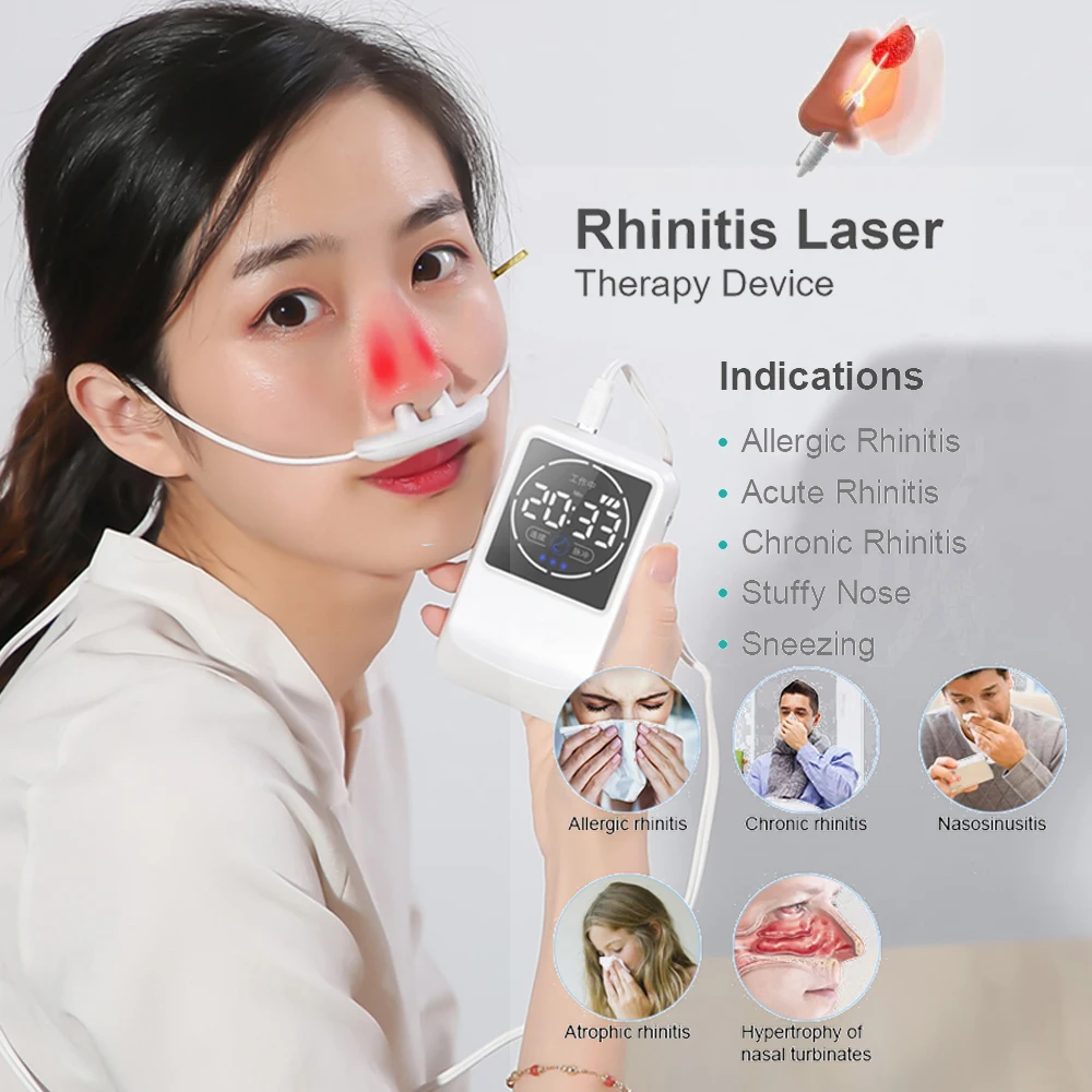 650nm Infrared Laser Nasal Care Allergic Rhinitis Sinusitis Allergy ...