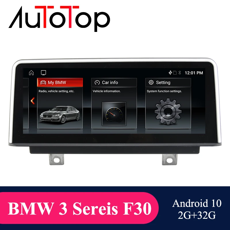 AUTOTOP 1din 10.25” IPS screen Android 10.0 Car Radio GPS Navigation For BMW F30/F31/F34/F20/F21 ...