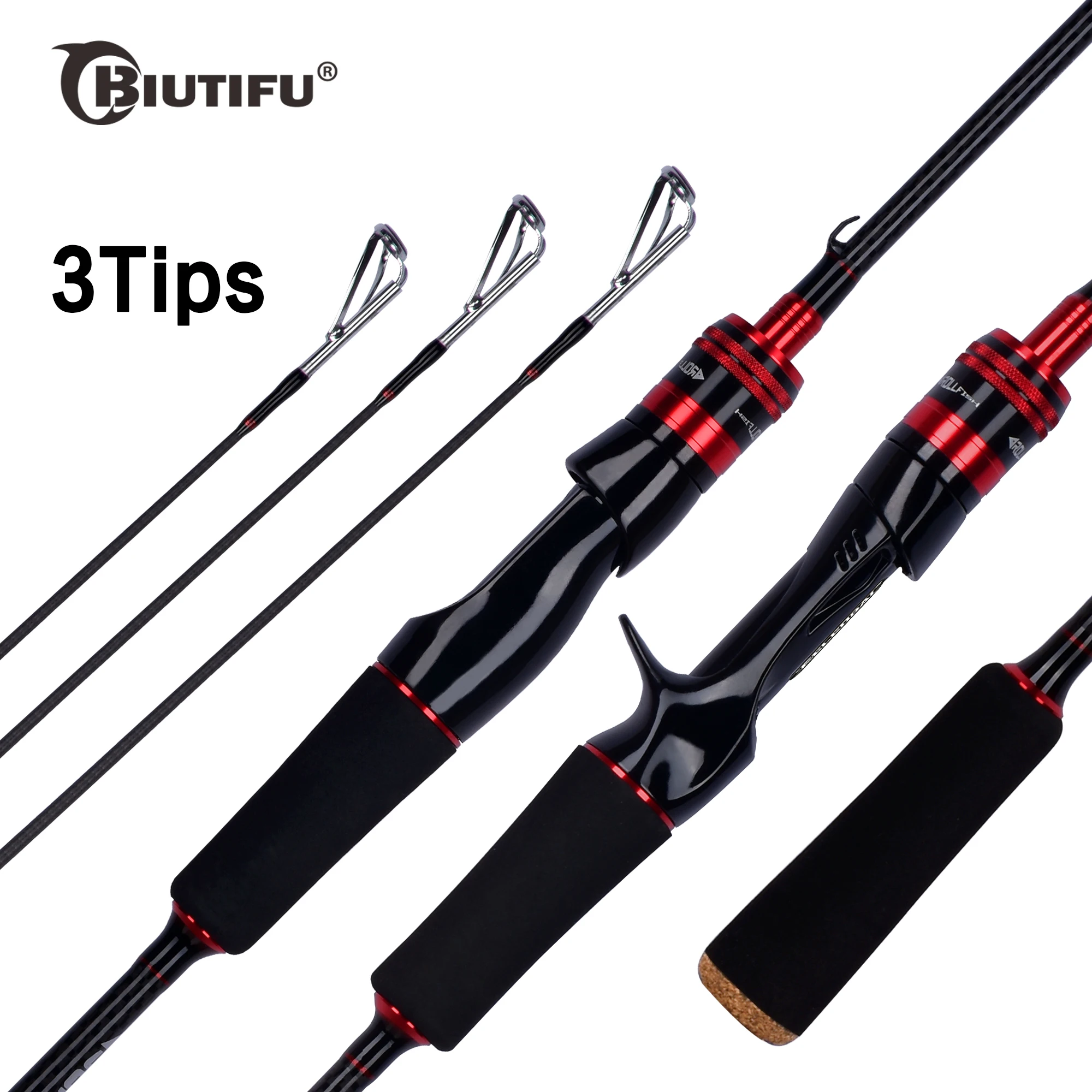 BIUTIFU-Lure-Casting-Spinning-Fishing-Rod-1-68-1-8-2-1m-30T-Carbon-2 ...
