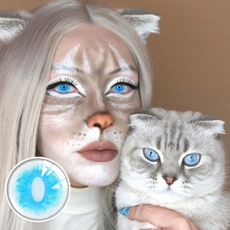 Blue Cat Eye Contacts