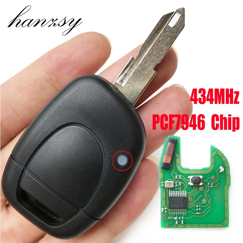 1 Buttons 434mhz Remote Key For Renault Master Kangoo Clio Twingo ...