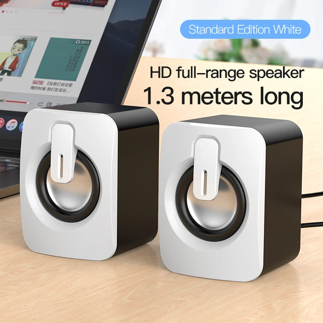 Computer Speakers PC Sound Box HIFI Stereo Microphone USB Wired Caixa ...