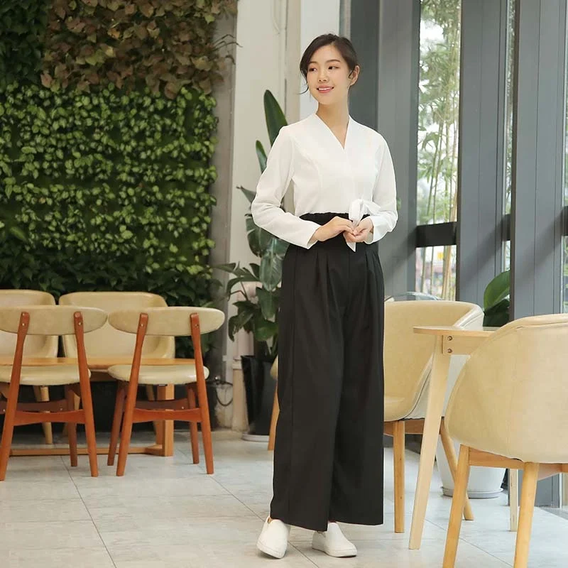 Korean white Style Beauty uniform Beautician Clothes Scrubs Medical ...