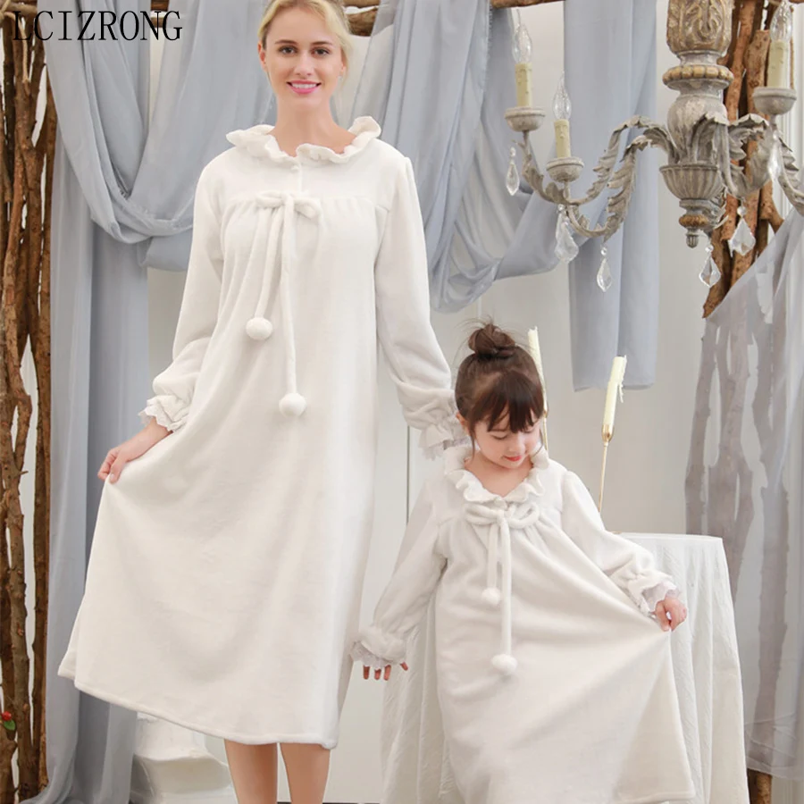 Camisón grueso de primavera para madre e hija, ropa familiar a la moda ...