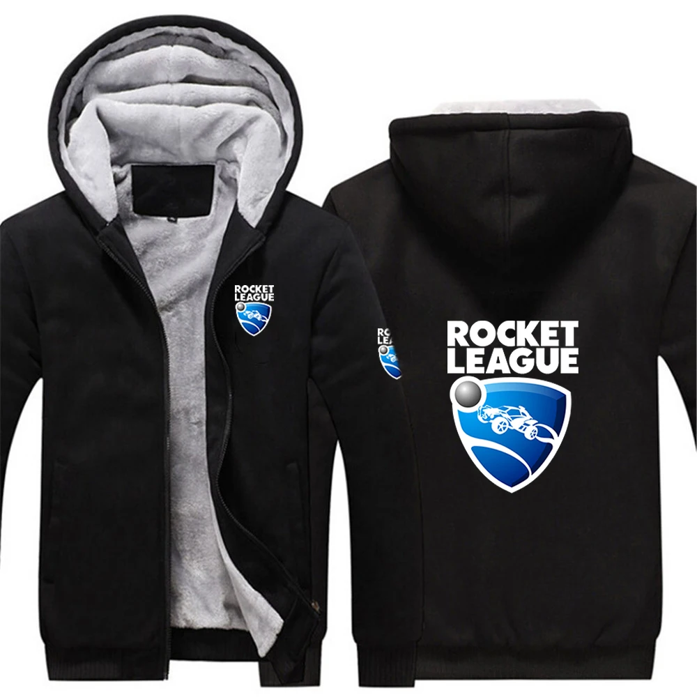 Rocket League Winter Fleece Thermal Hoodie Sweatshirt For Men Casual ...