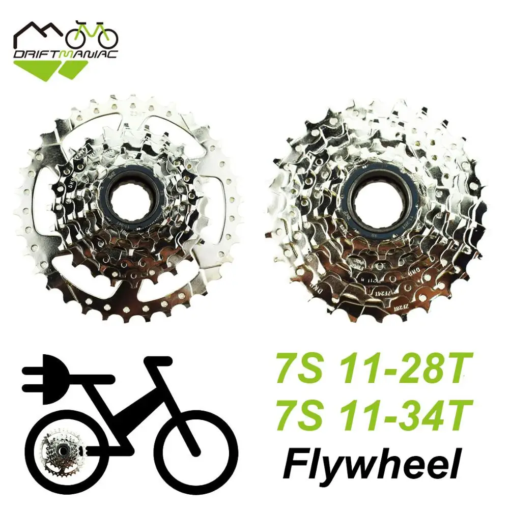 DRIFT MANIAC Bicycle 7S Screw Freewheel 11-28T/11-34T 7-Speeds Flywheel ...