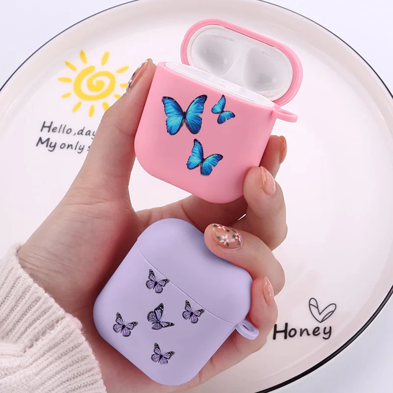 Case Airpods Butterfly Purple | Airpod Case Cover Butterfly - Cute Blue ...